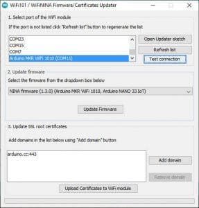 Arduino SAMD NINA: WiFiNINA, firmware update and RGB led – 2 – Renzo ...