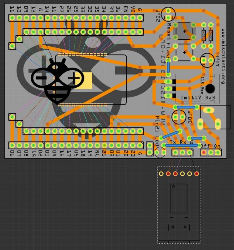 ESP32-wroom-32 ESP32-S programming board and breadboard adapter – Renzo ...