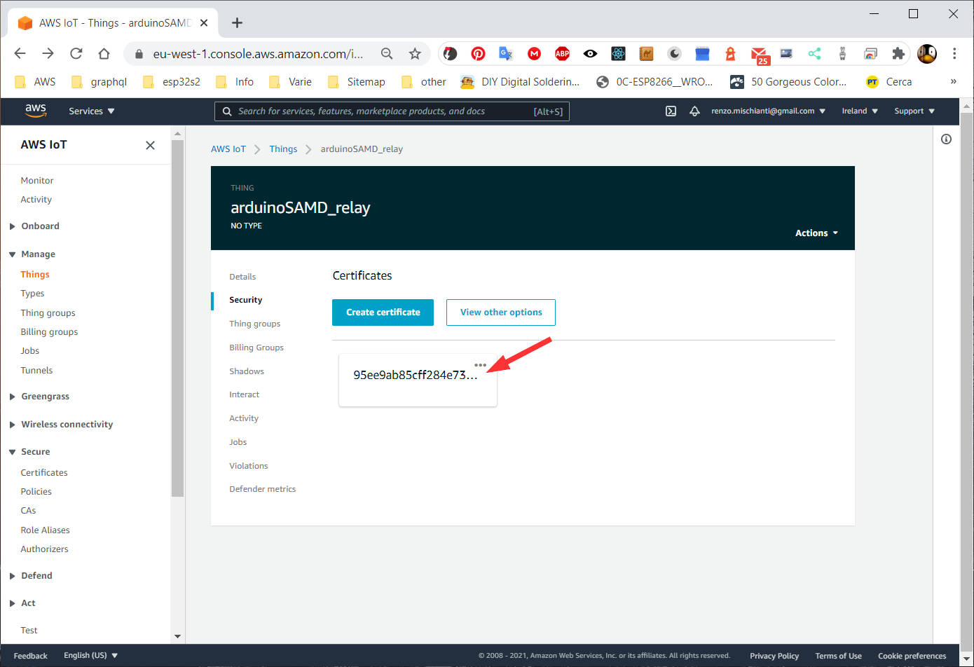 Aws Iot Core And Mqtt Services Connect Arduino Samd Wifinina Devices