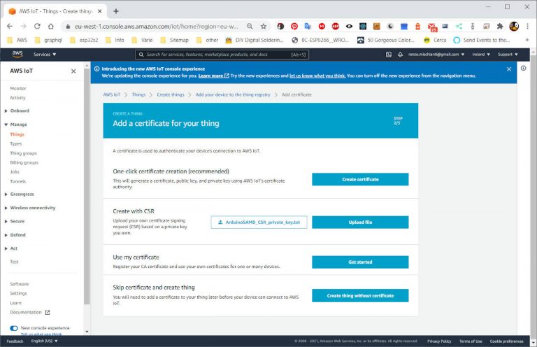 Aws Iot Core And Mqtt Services Connect Arduino Samd Wifinina Devices 5 Renzo Mischianti