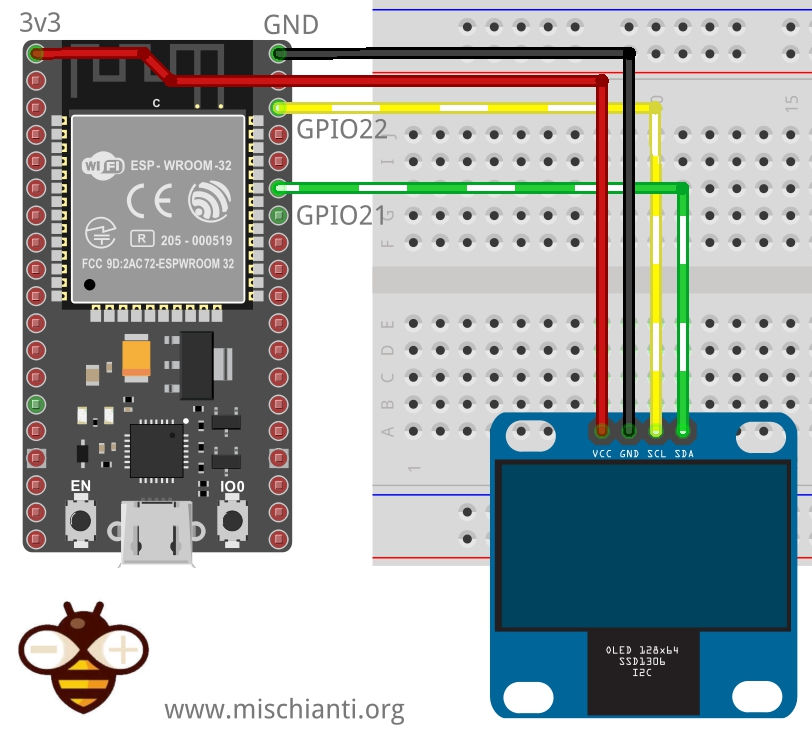 Arduino Er I2c Ssd1306 Oled Esp32 Esp32 Devkitc V Nbkomputer