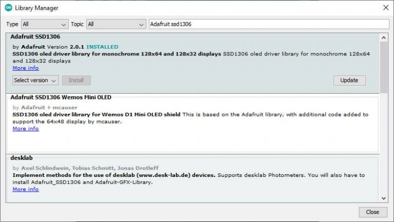 SDD1306 OLED display: cablaggio nozioni di base con l’esp8266, esp32 e Arduino – 1 – Renzo ...