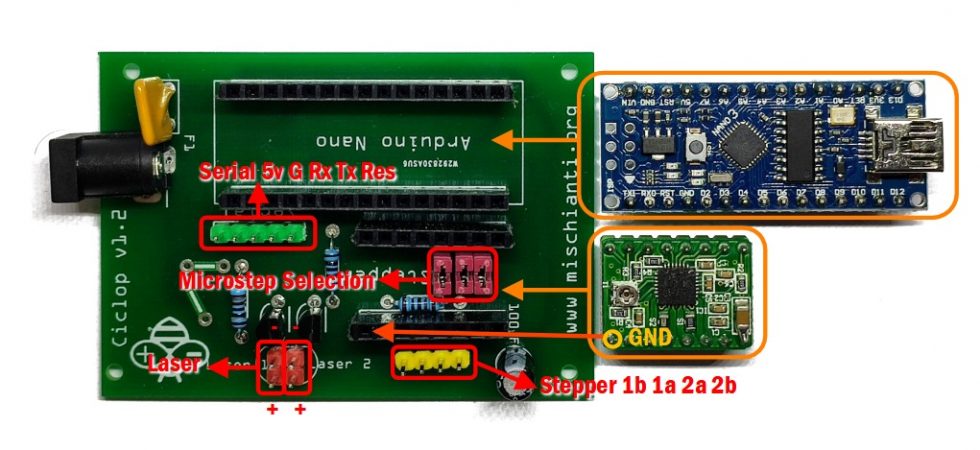 Ciclop 3D scanner: assembling electronic and wiring – 3 – Renzo Mischianti