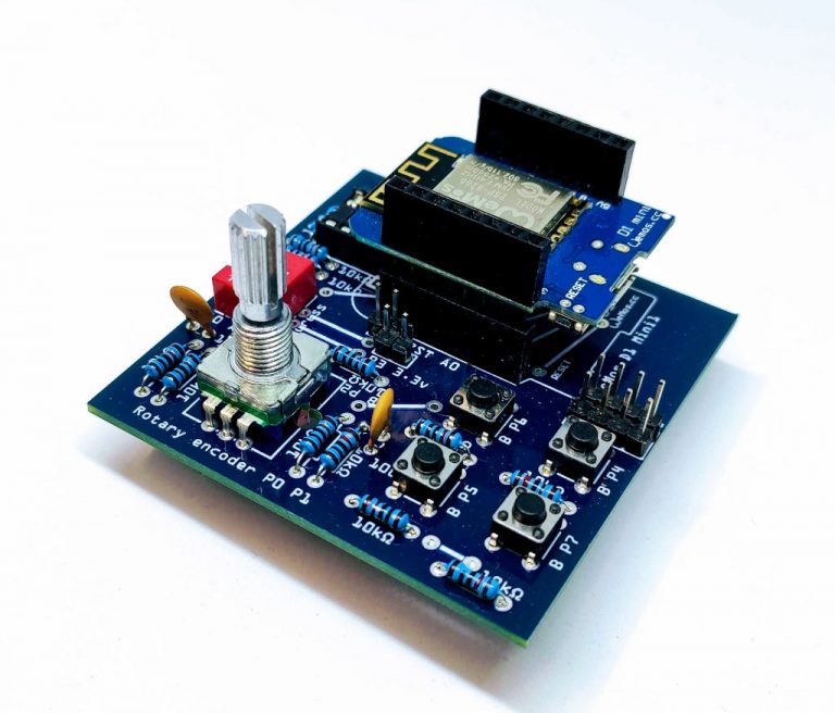 WeMos D1 (esp8266): i2c shield to manage encoder, multiple buttons, and LEDs – Renzo Mischianti