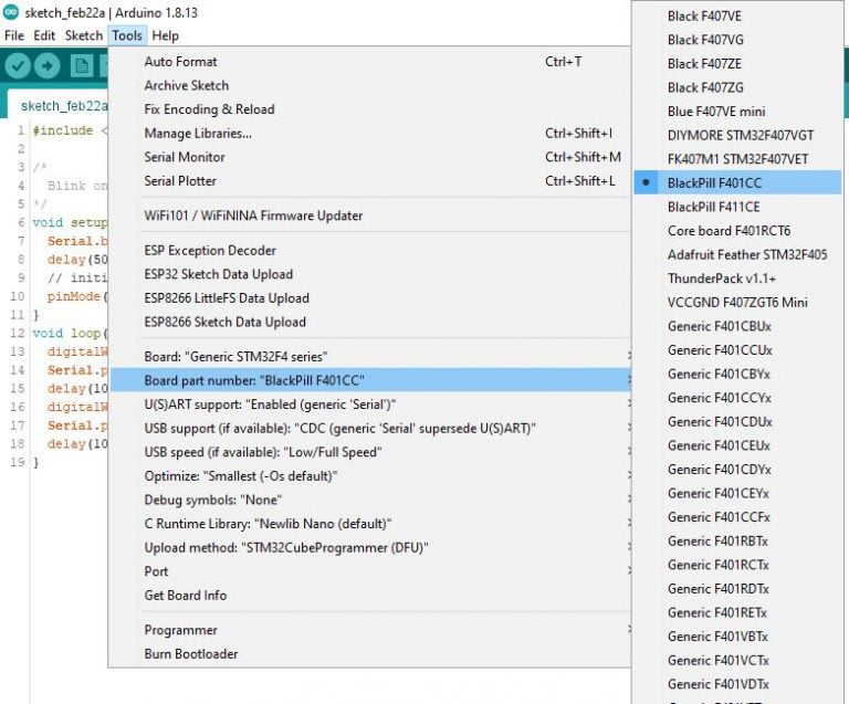 Black Pill Stm32f4 Pinout Specs And Arduino Ide Configuration 4 Renzo Mischianti