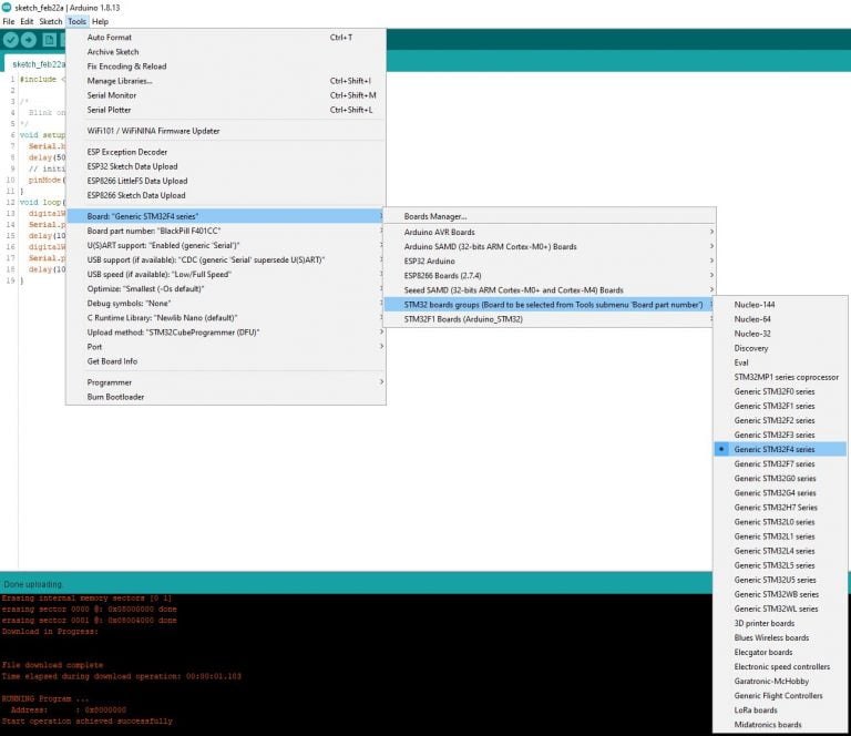 Black Pill STM32F4: pinout, specs, and Arduino IDE configuration – 4 – Renzo Mischianti