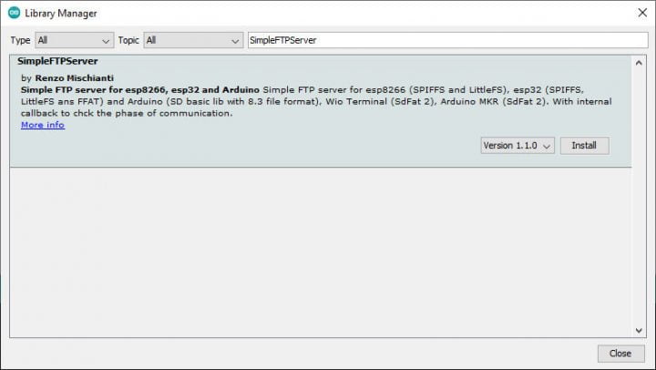 FTP server on esp8266 and esp32 – Renzo Mischianti