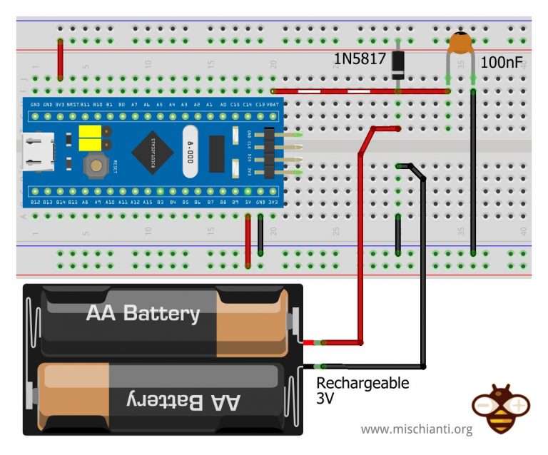 Stm32 Internal Rtc Clock And Battery Backup Vbat Renzo Mischianti