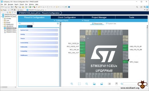 STM32 Power saving: STM32F4 black-pill manages clock and frequencies ...