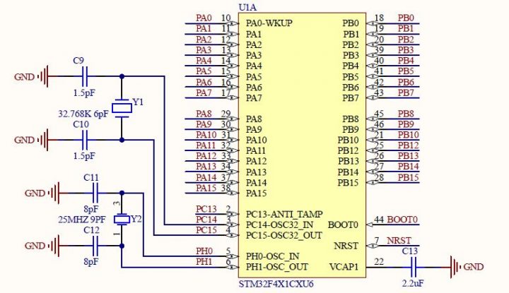 STM32 Power saving: STM32F4 black-pill manages clock and frequencies ...