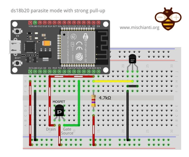 Dallas ds18b20 with esp32 and esp8266: introduction and parasite mode – Renzo Mischianti