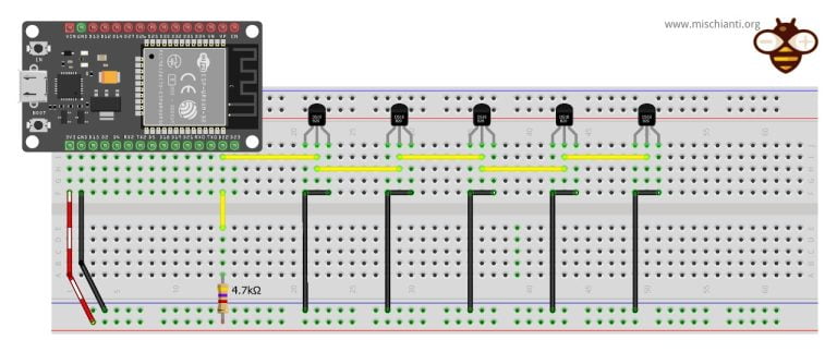 Dallas ds18b20 with esp32 and esp8266: all OneWire topologies, long stubs and more devices ...