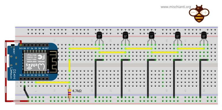 Dallas Ds18b20 With Esp32 And Esp8266 All Onewire Topologies Long