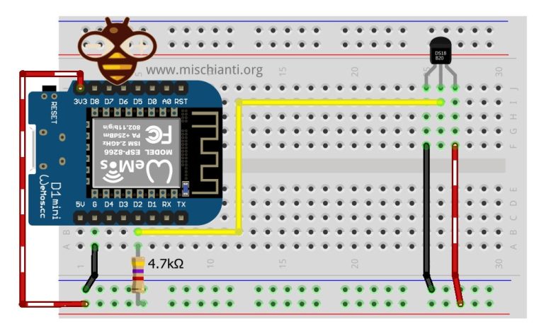 Dallas ds18b20 with esp32 and esp8266: introduction and parasite mode ...