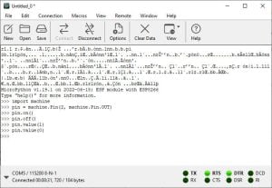 CoolTerM and MicroPython: control a led on esp8266 and esp32 – Renzo ...