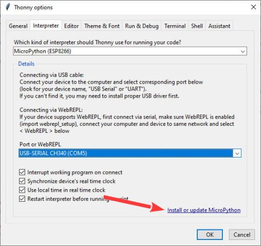 Micropython With Esp8266 And Esp32 Flashing Firmware And Using Thonny Ide 2 Renzo Mischianti