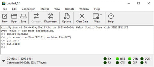 Micropython On Nucleo Stm32 Stm32f411ce And Stm32f401cc Flashing Firmware And Basic Tools